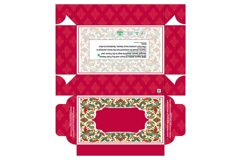 Red Designer Packaging Boxes For Sweets – Sweet Boxes